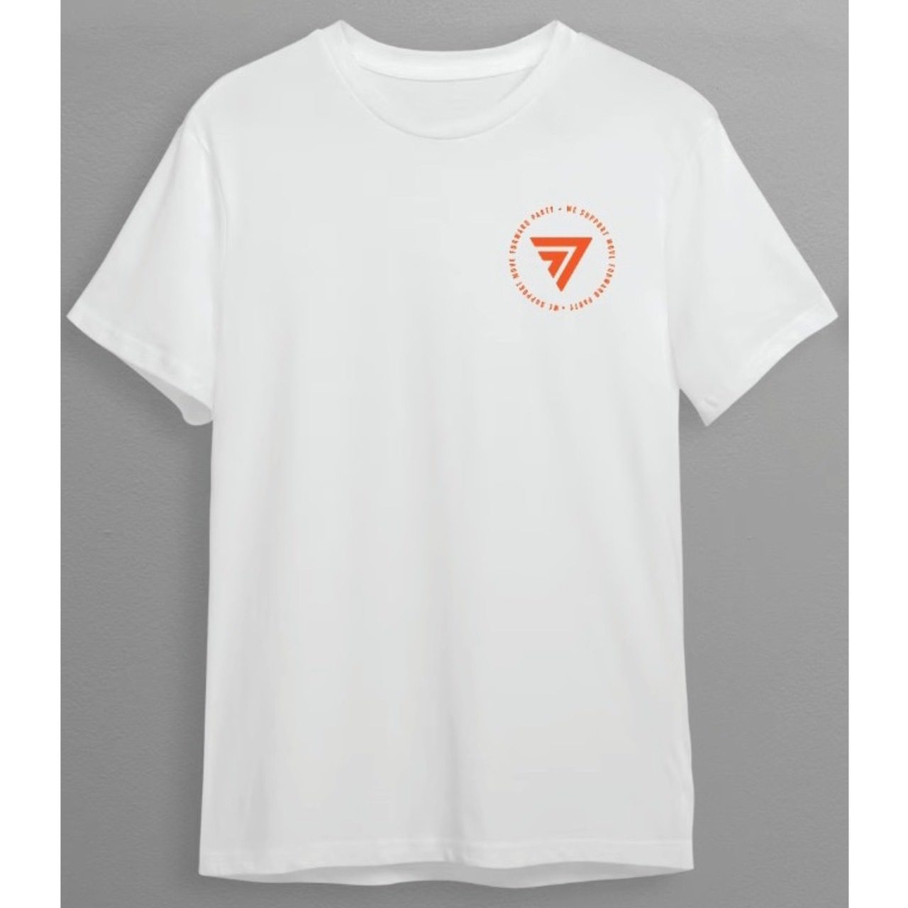 เสื้อยืดคอกลมสีขาวสัญลักษณ์พรรค พิมพ์ด้านหลัง Move Forward Party (หมด ...